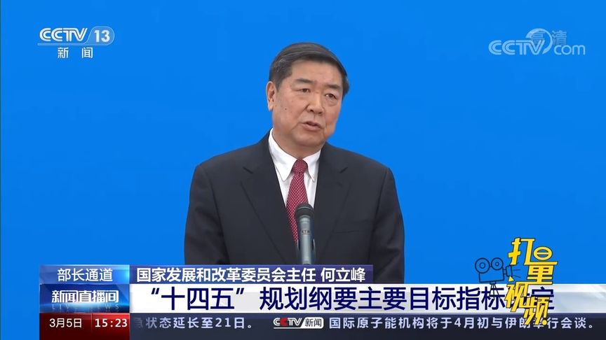 何立峰:“十四五”规划纲要主要目标指标设定