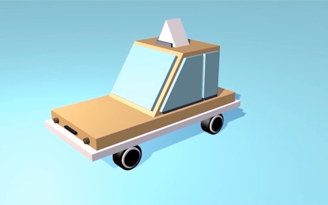 「C4D打卡第4天」简单卡通汽车模型练习
