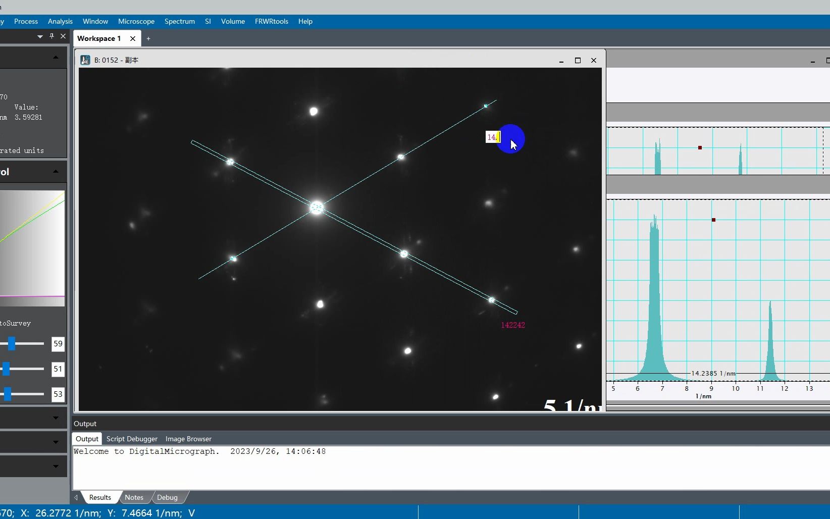 TEM透射选区电子衍射标定和照片格式转换
