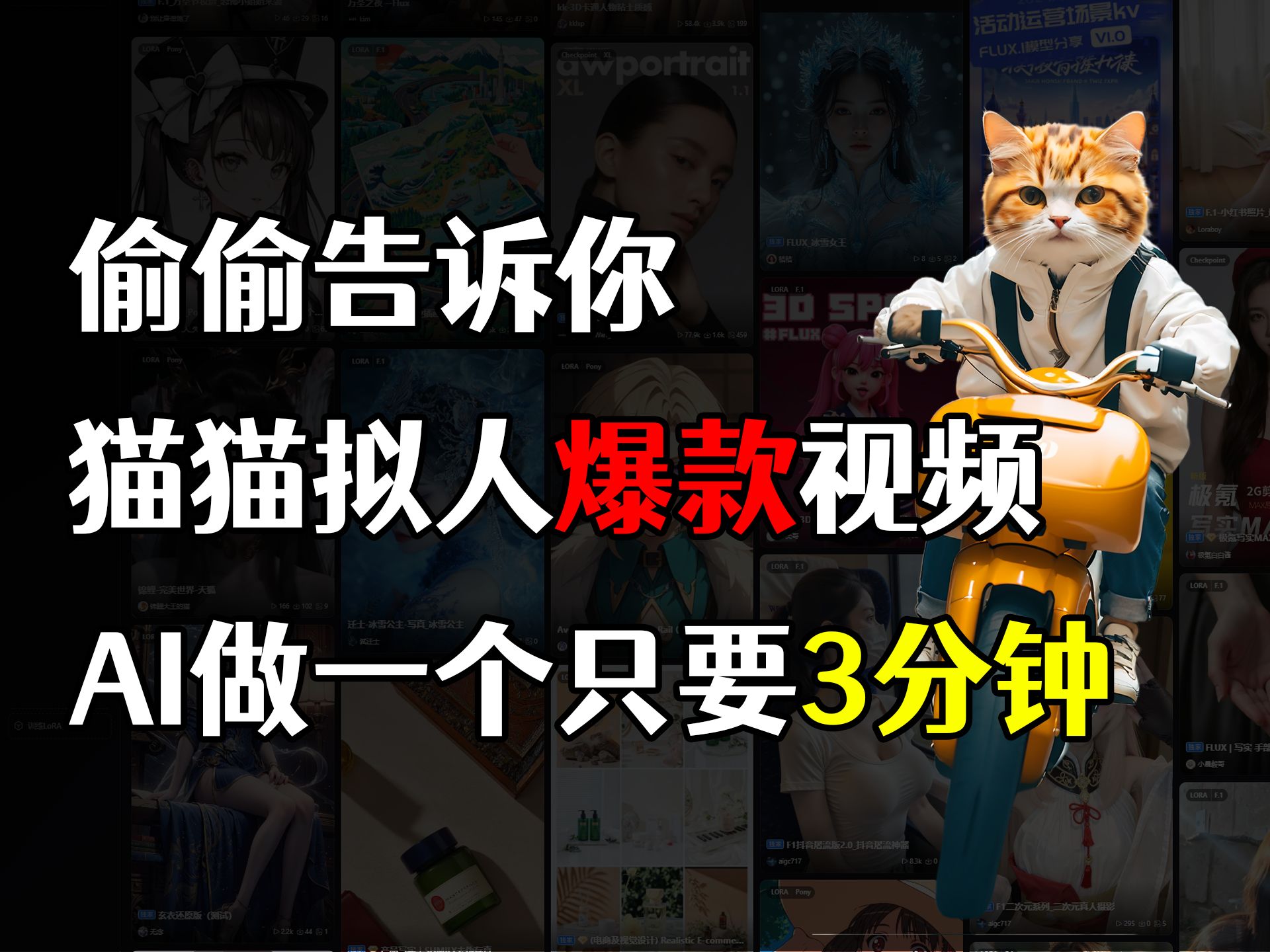 小红书变现最快的猫猫视频,只要3步就能用AI做出来!