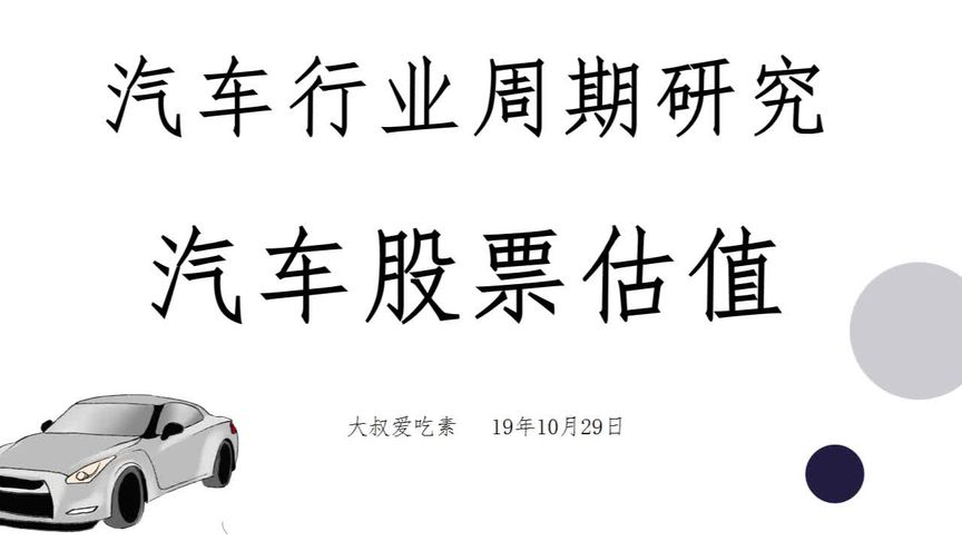 12.汽车行业估值和相关指数