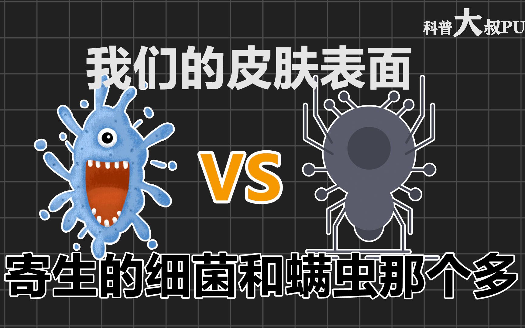 我们的皮肤表面寄生的细菌和螨虫那个多?
