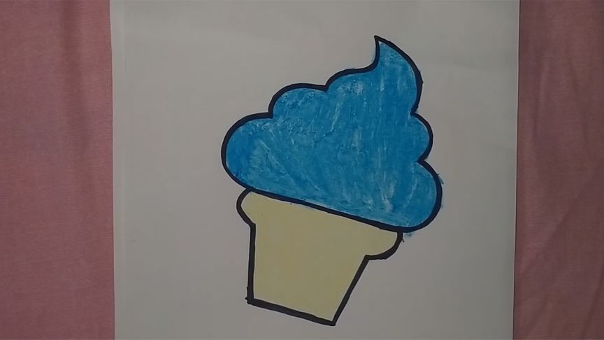 儿童彩色画启蒙教程 冰淇淋