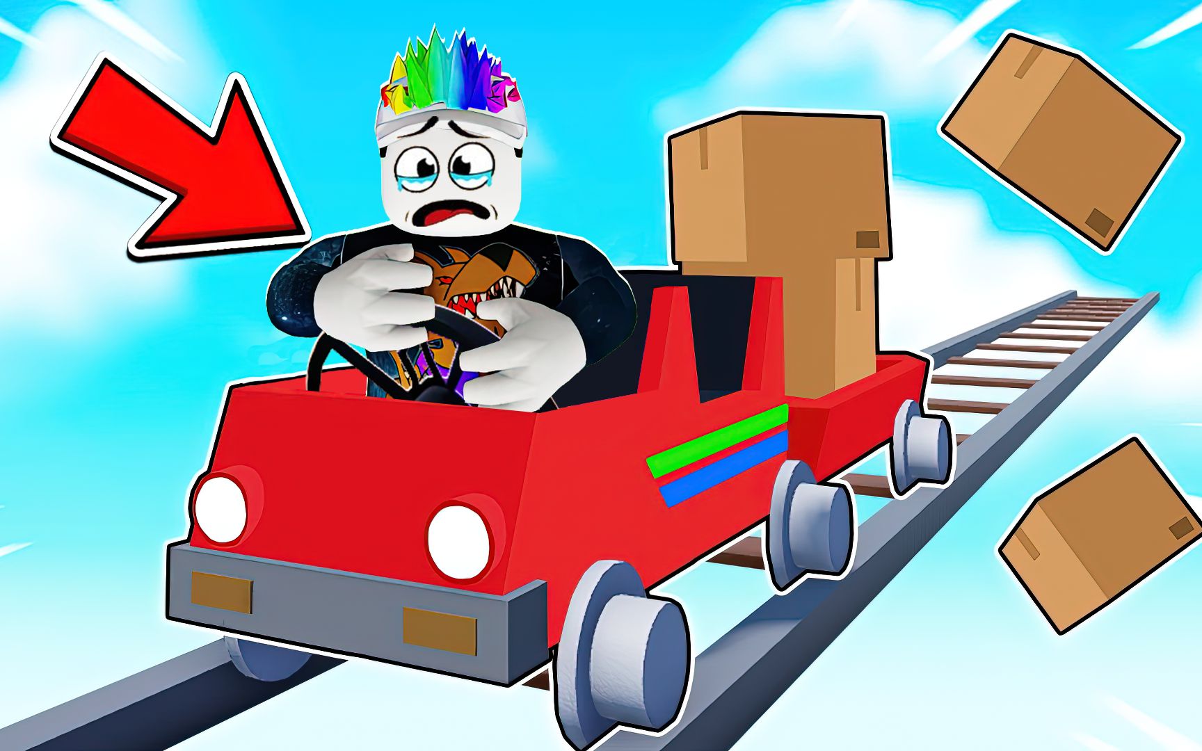 Roblox过山车:跑得快被追尾,跑的慢也被追尾!我太难了!灰狼_单机游戏...