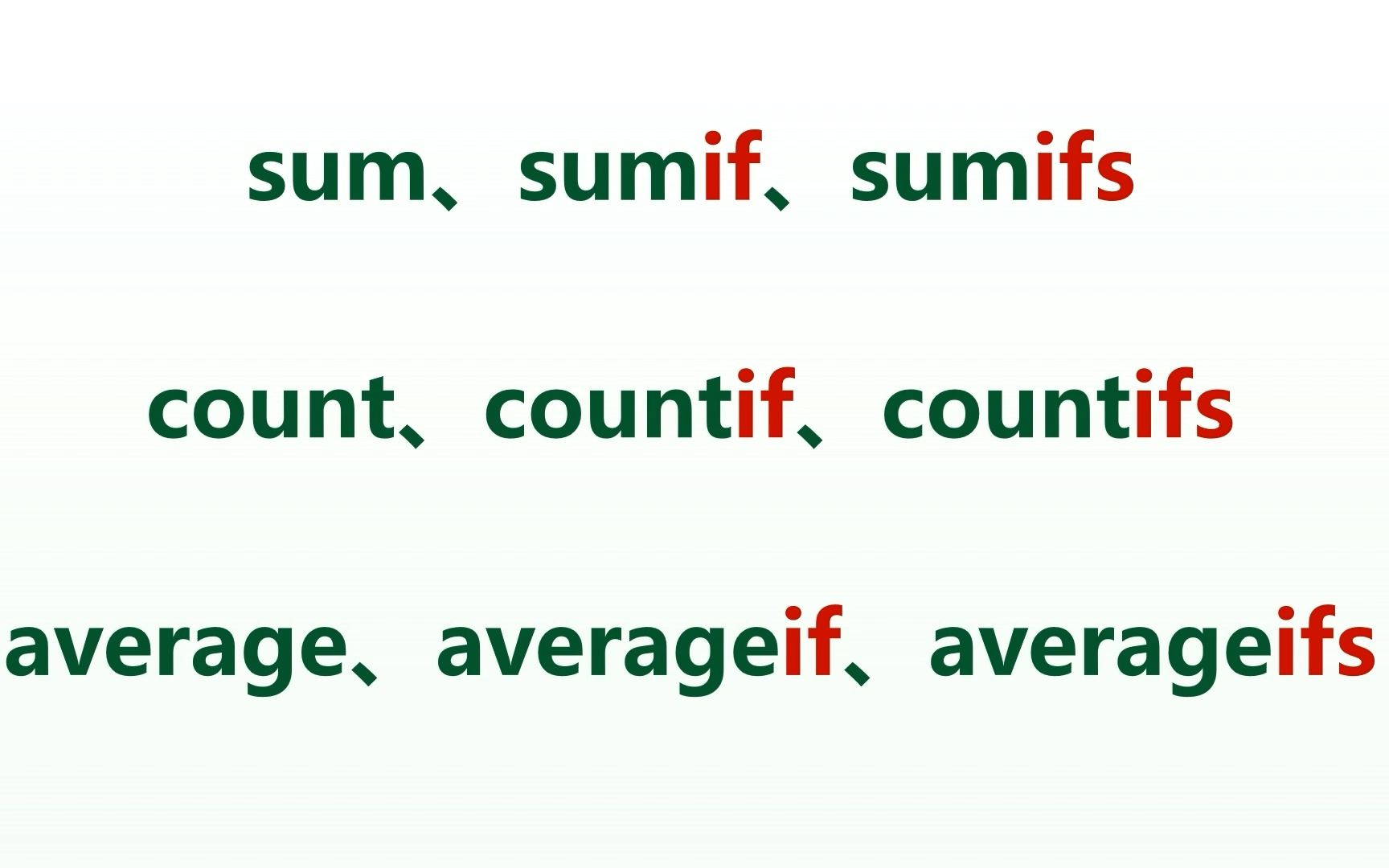 【Excel函数】一级B常考函数;sum函数系列、average函数系列、count...