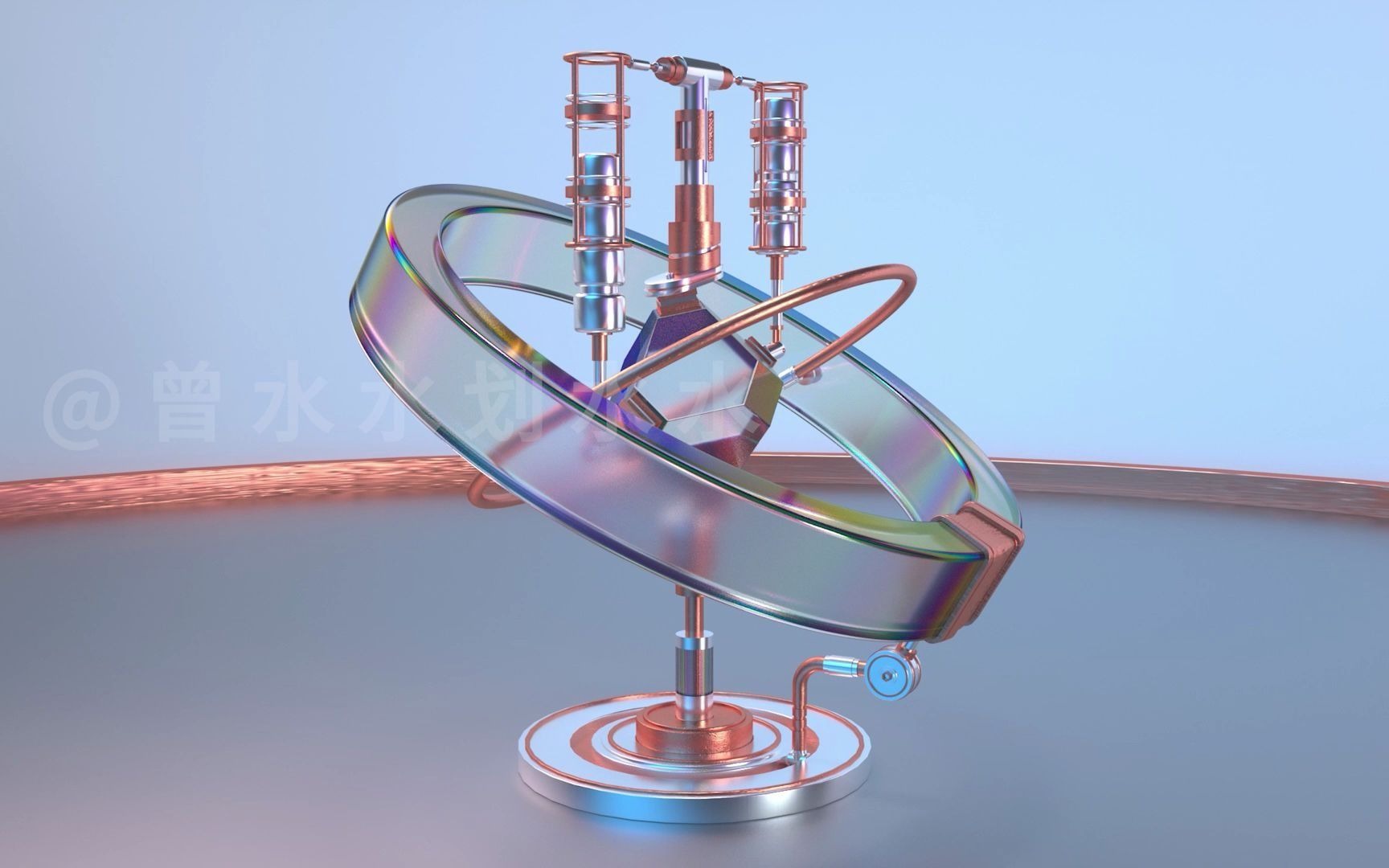 【C4D练习】抽象机械传动装置