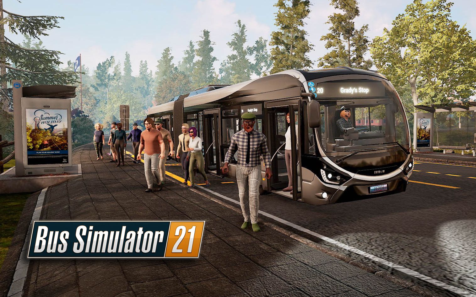 《巴士模拟21》 林木山的坑洼毁车之路 | Bus Simulator 21