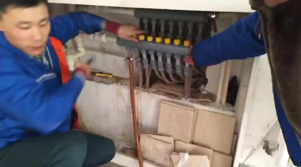 安装我们恒亿地暖分水器以后,再也不用不花钱清暖。牛