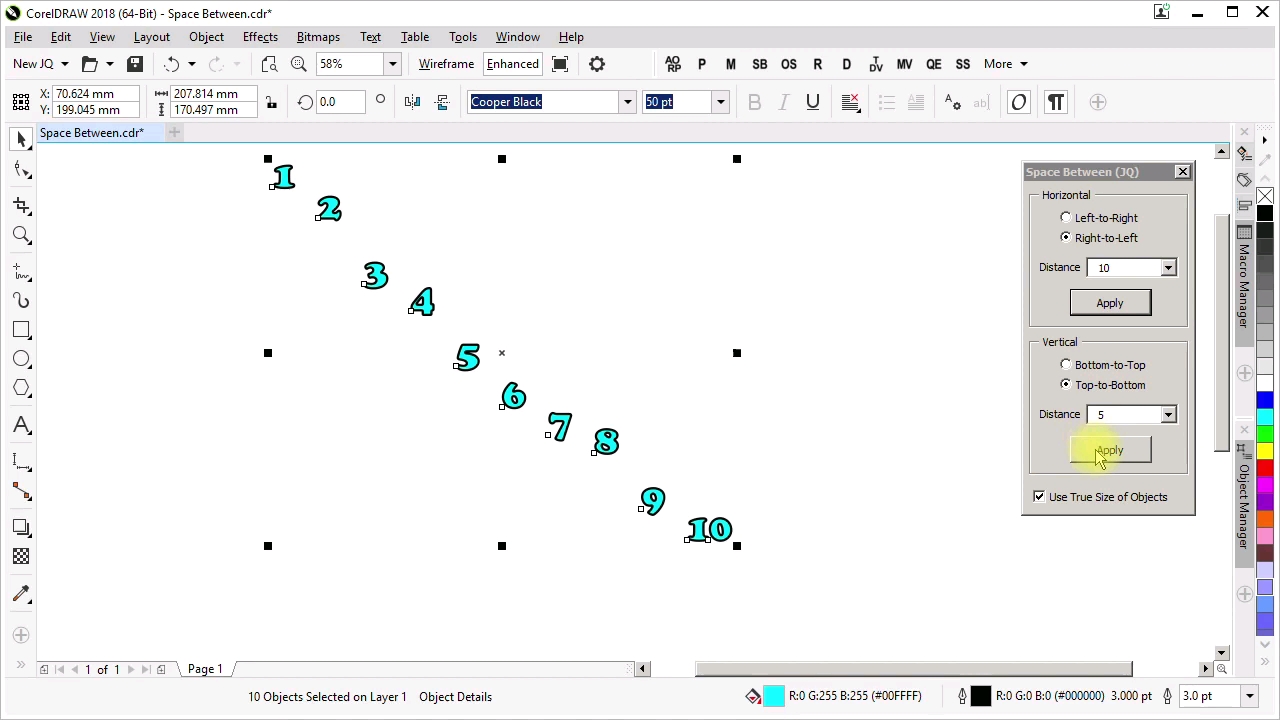 【油管搬运】CorelDRAW间距分布插件