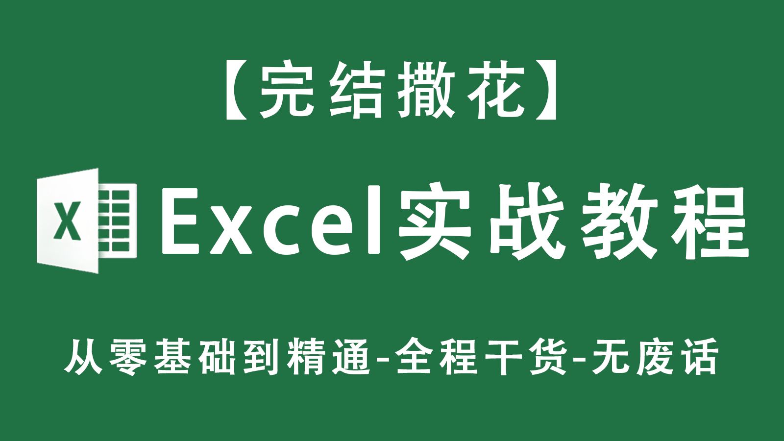 【已完结】Excel零基础入门进阶到函数,Excel自学教程从小白到高手...