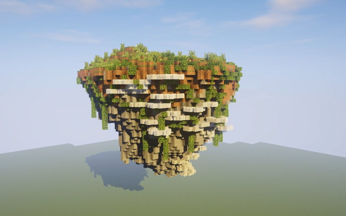 【我的世界建筑教程】一座浮空的岛屿是怎么做的?手把手教你_我的...