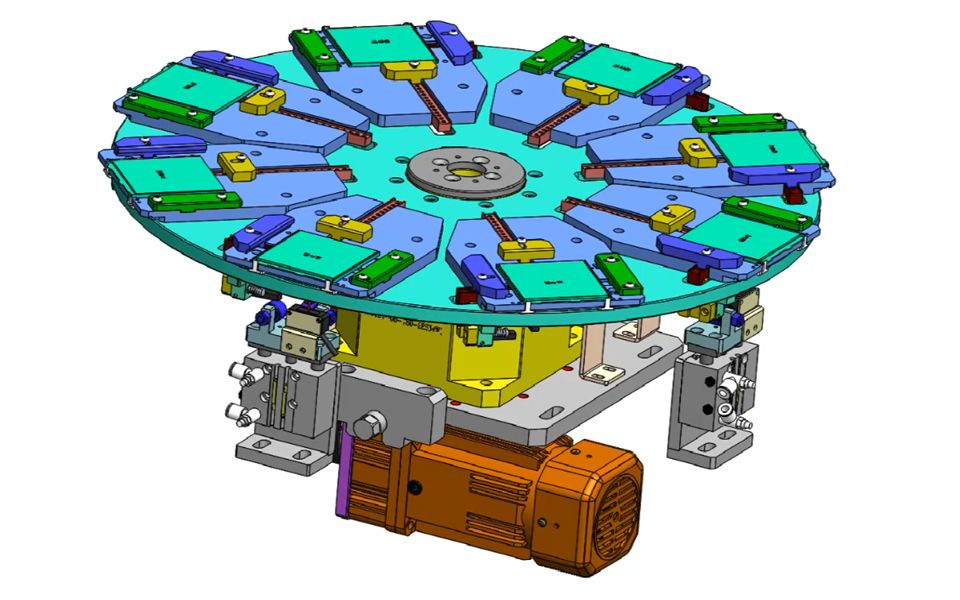 电池电芯的定位机构以及弹簧的复位作用