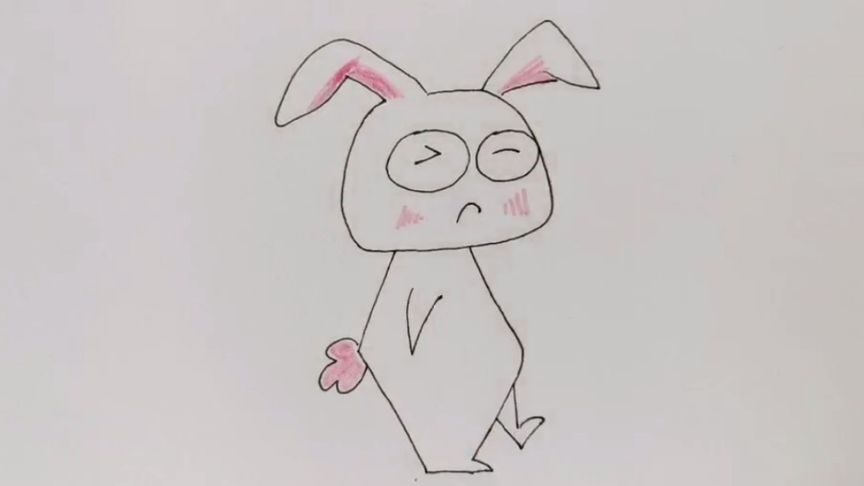 儿童简笔画,超级简单好看的简笔画兔子,分分钟学会
