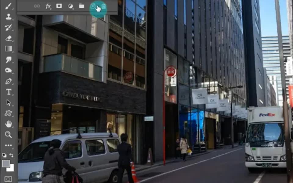 PS消失点制作路面文字效果