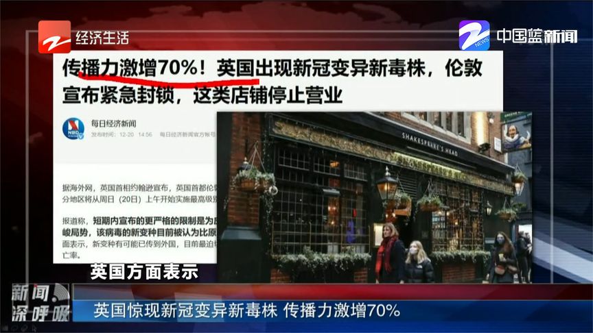 英国惊现新冠变异新毒株 传播力激增70%