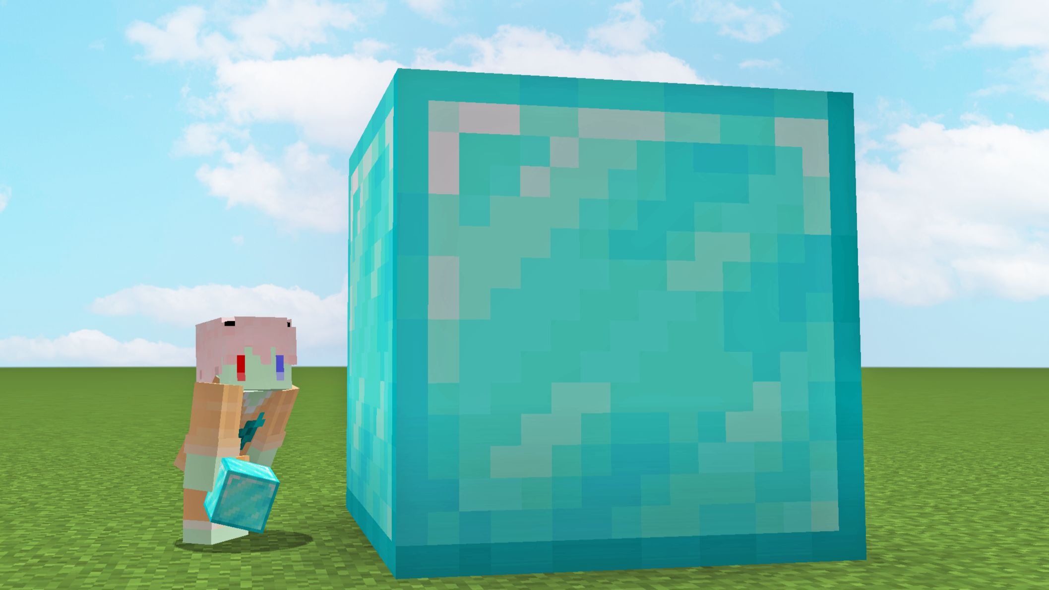 当Mc放置的方块可以放大化!_我的世界