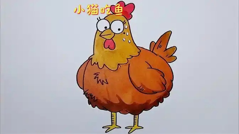 母鸡不停下蛋的秘密,简笔画