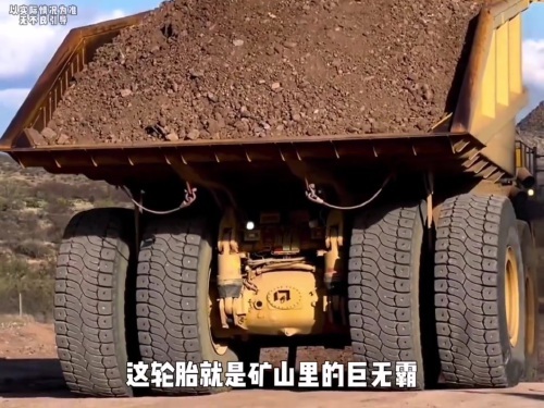 见过货车拉的巨型轮胎吗?