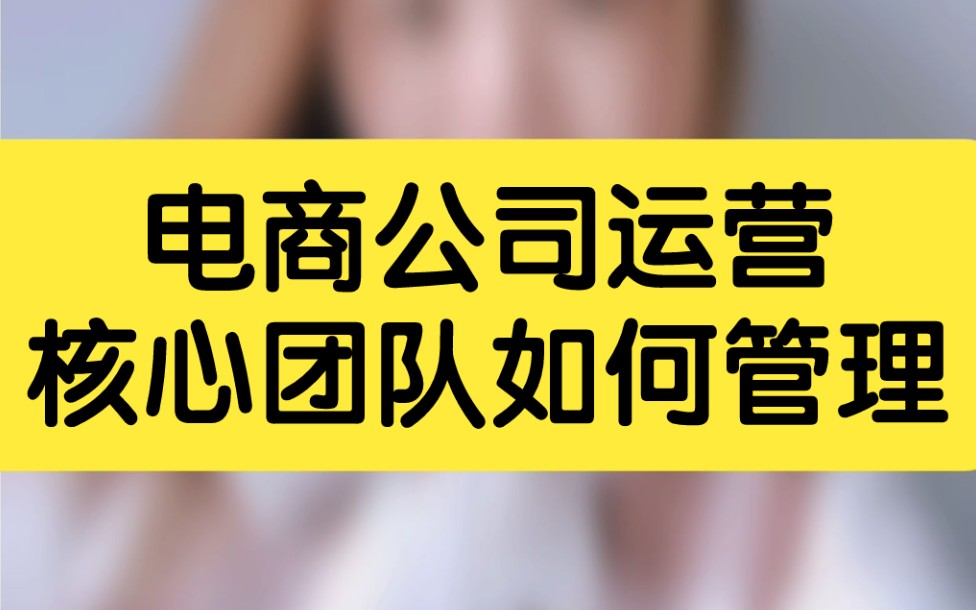 电商公司运营核心团队如何管理