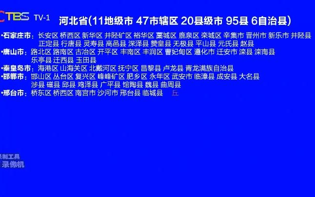 【CTBS TV-1】【字幕测试】全国县级以上行政区划一览