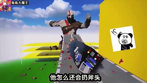 大胡子斧头玩的真是好,小汽车们可惨了游戏车祸模拟器解说