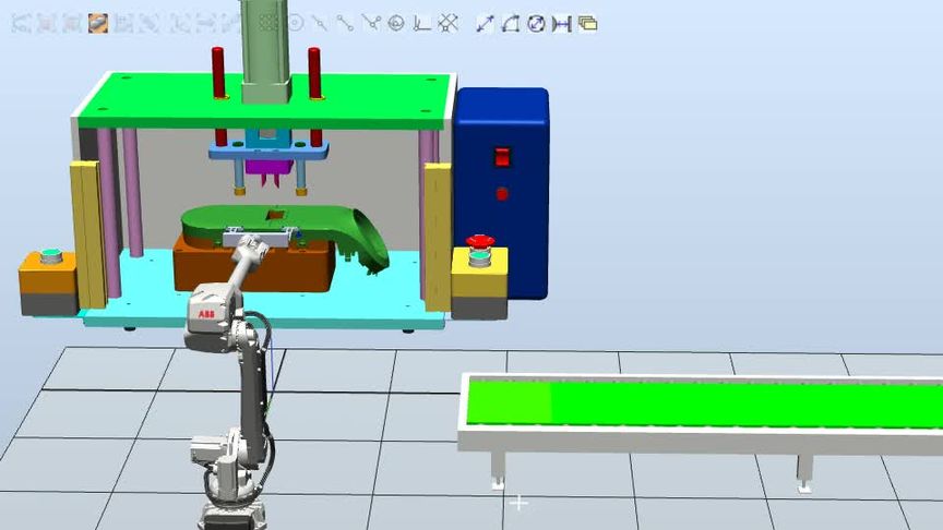 ABB仿真软件中用Smart组件进行注塑机仿真,谢谢大家点.