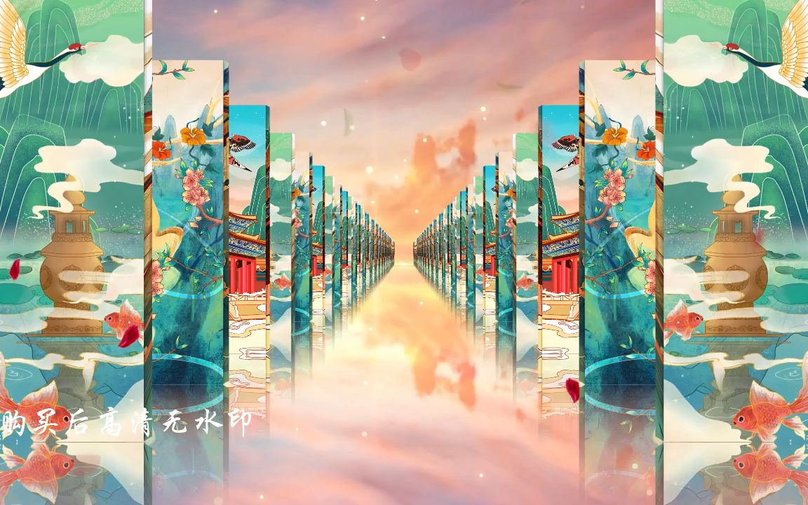 4K中国风背景视频 大型戏曲京剧晚会年会舞台led背景视频素材...