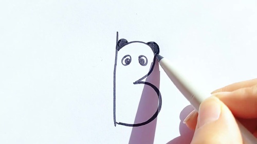 3863. 数字3可以画什么?创意简笔画,数字简笔画,熊猫简笔画