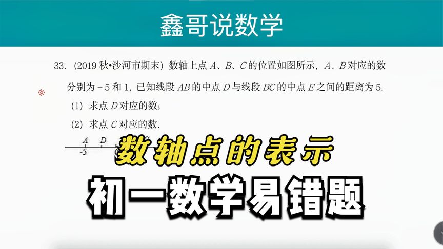 初中数学易错题分享《数轴上点的表示》