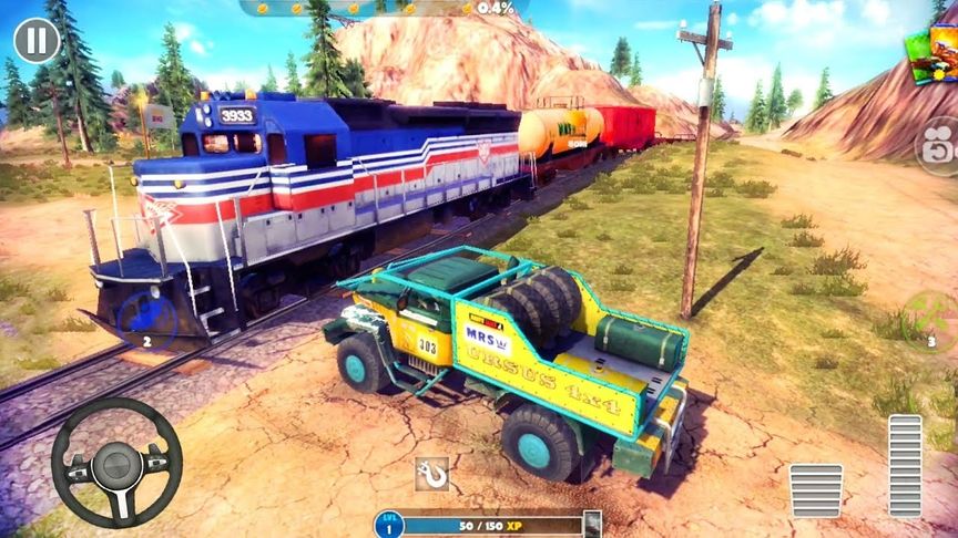 模拟驾驶皮卡车闯关挑战小游戏