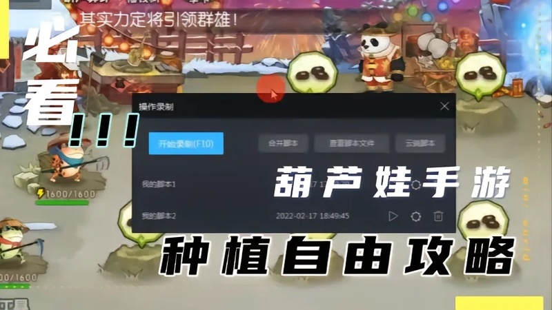 葫芦娃手游:如何用电脑上的雷电模拟器实现"种植自由"