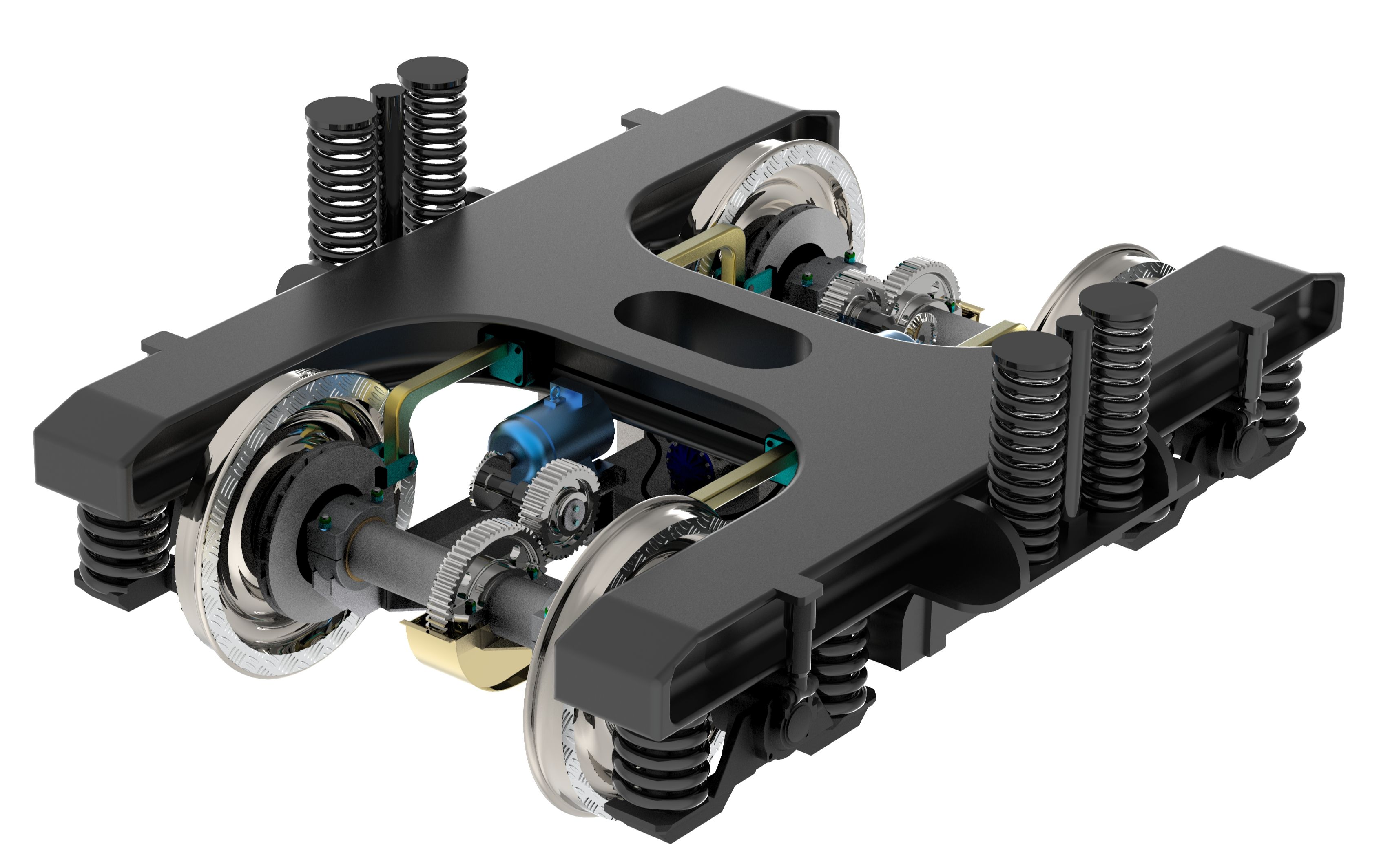 机车转向架核心结构