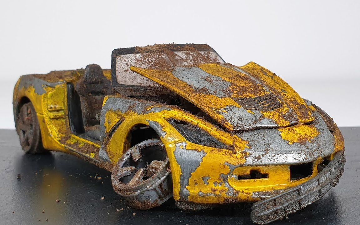 【修复】雪佛兰科尔维特模型车修复翻新 - 自从会了修复翻新,王守义...