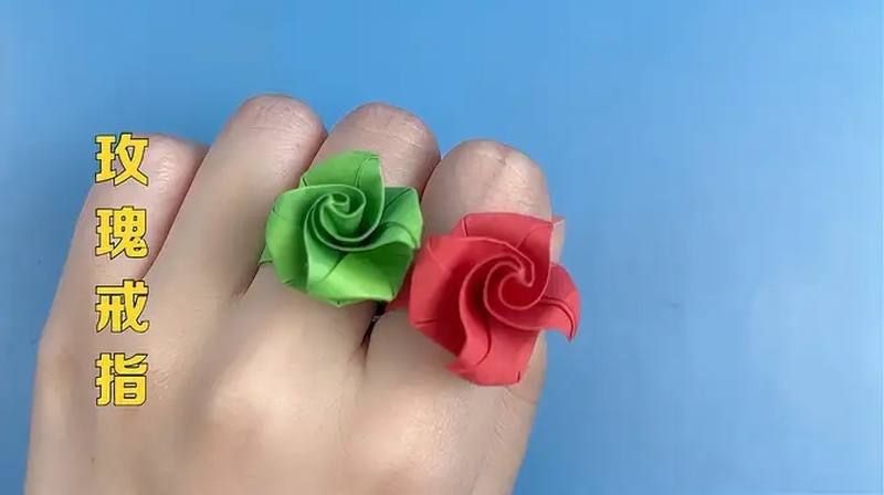 玫瑰花戒指怎么折,折精美的玫瑰花戒指详细教程