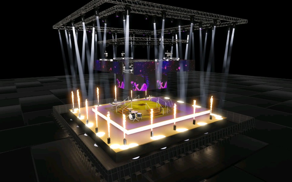 舞美设计之户外舞台灯光效果