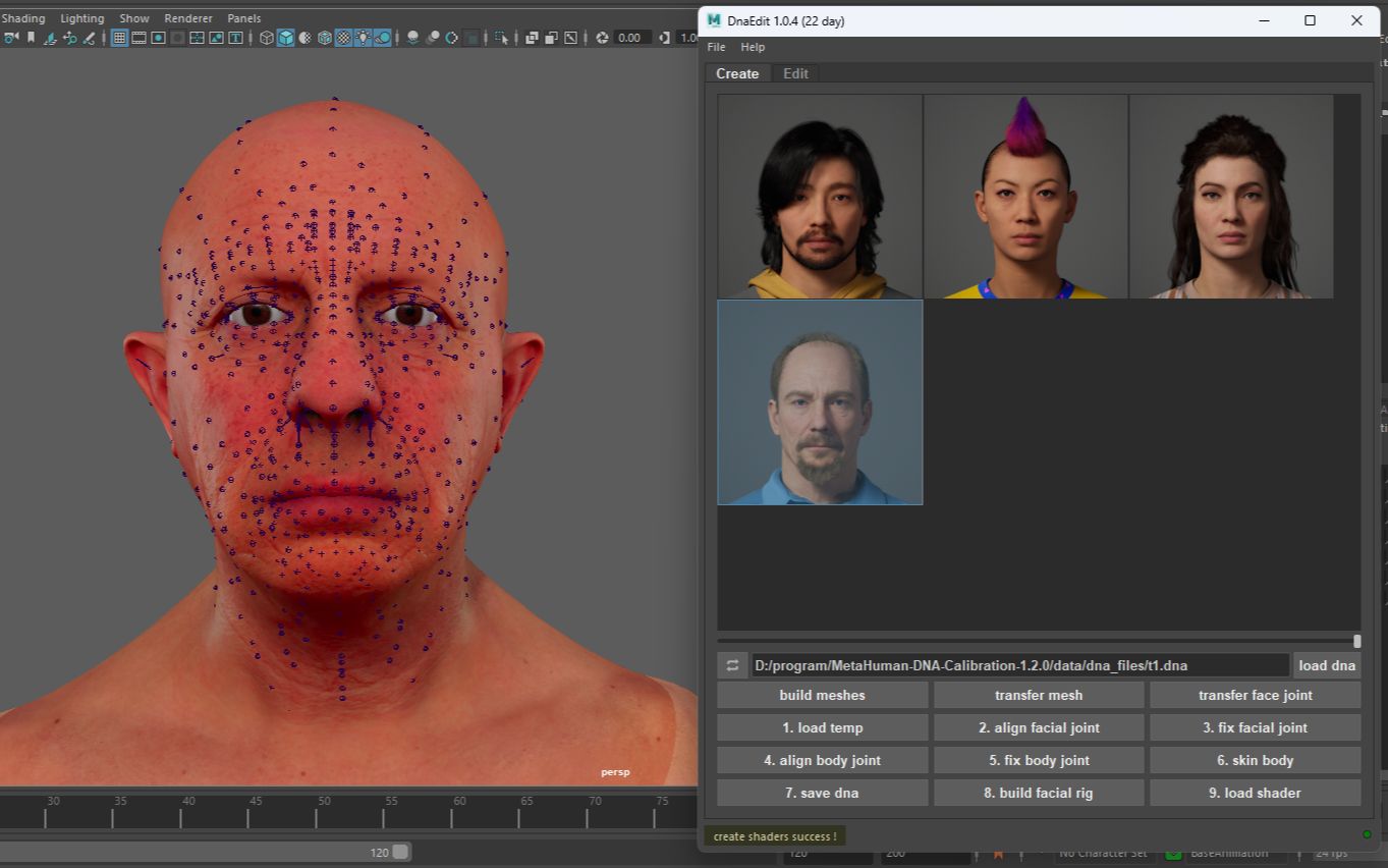 Dna Edit 插件使用教程1.0 - 5分钟完成Metahuman自定义身体+表情绑定