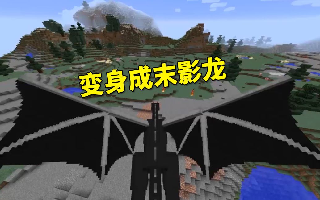 我的世界变形模组:我变身成了末影龙,玩龙息反倒把自己伤害了!