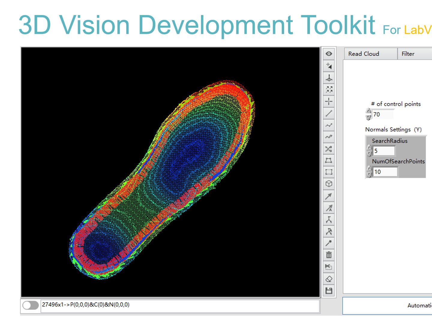 LabVIEW 3D视觉开发工具包系列教程——6.4 机器人涂胶轨迹自动...