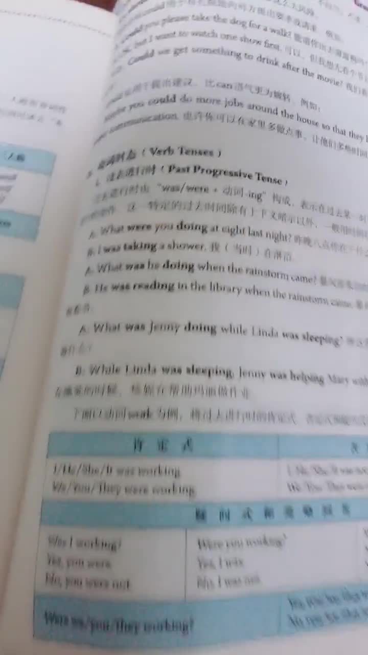 英语教学:过去进行时.