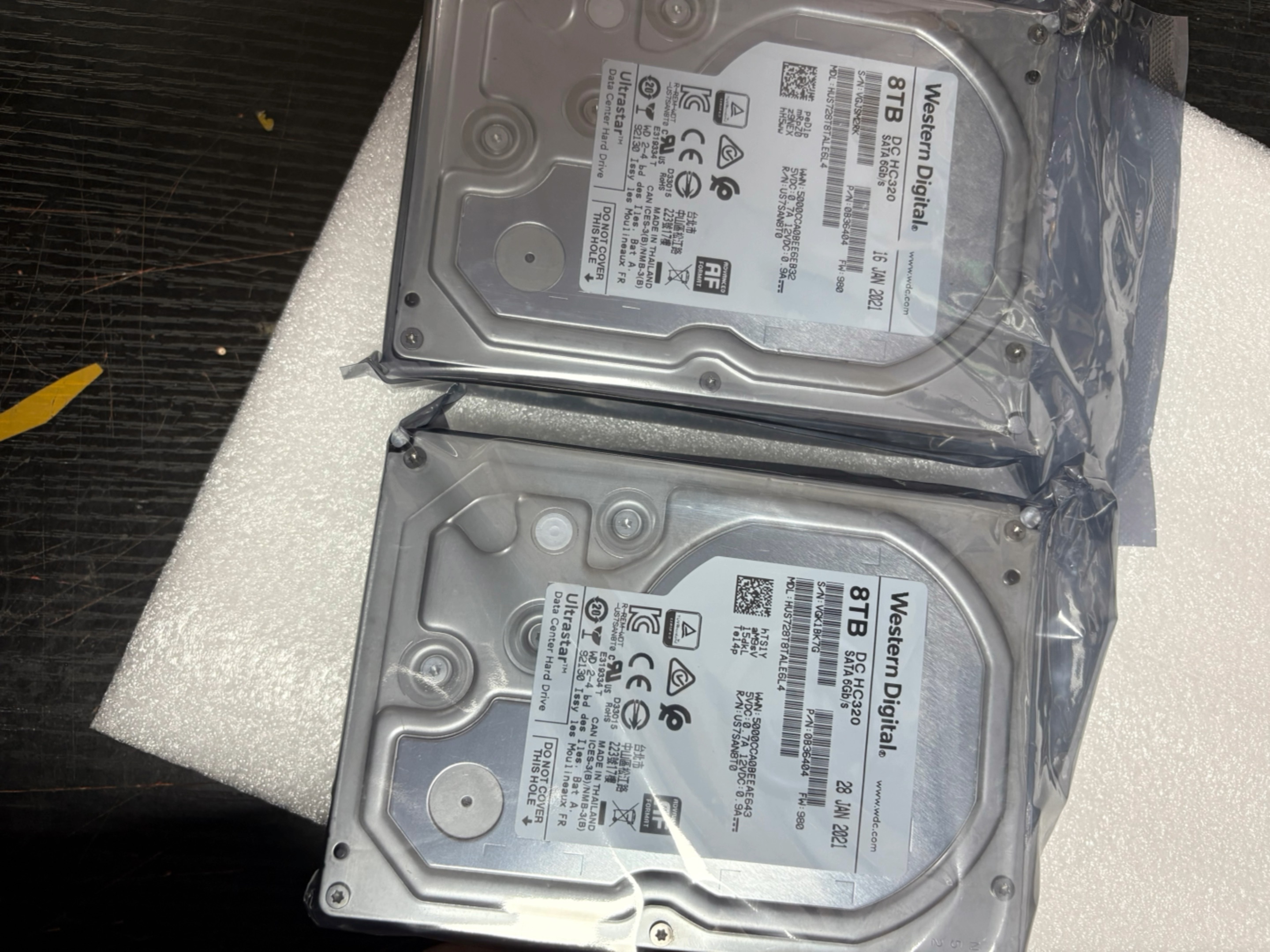 全新国行西数8T HC320 ,全国联保,给钱就卖,7200转垂直盘,Nas,阵列柜...