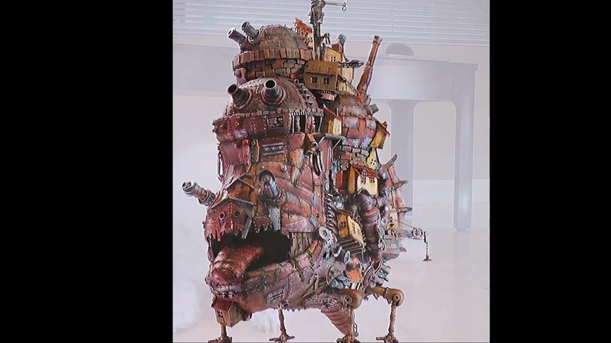 耗时30天,利用废物打造哈尔的移动城堡