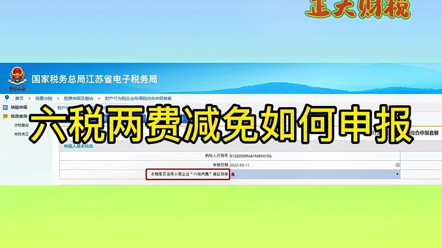 一键享优惠,轻松申报六税两费减免#六税两费 #六税两费减免