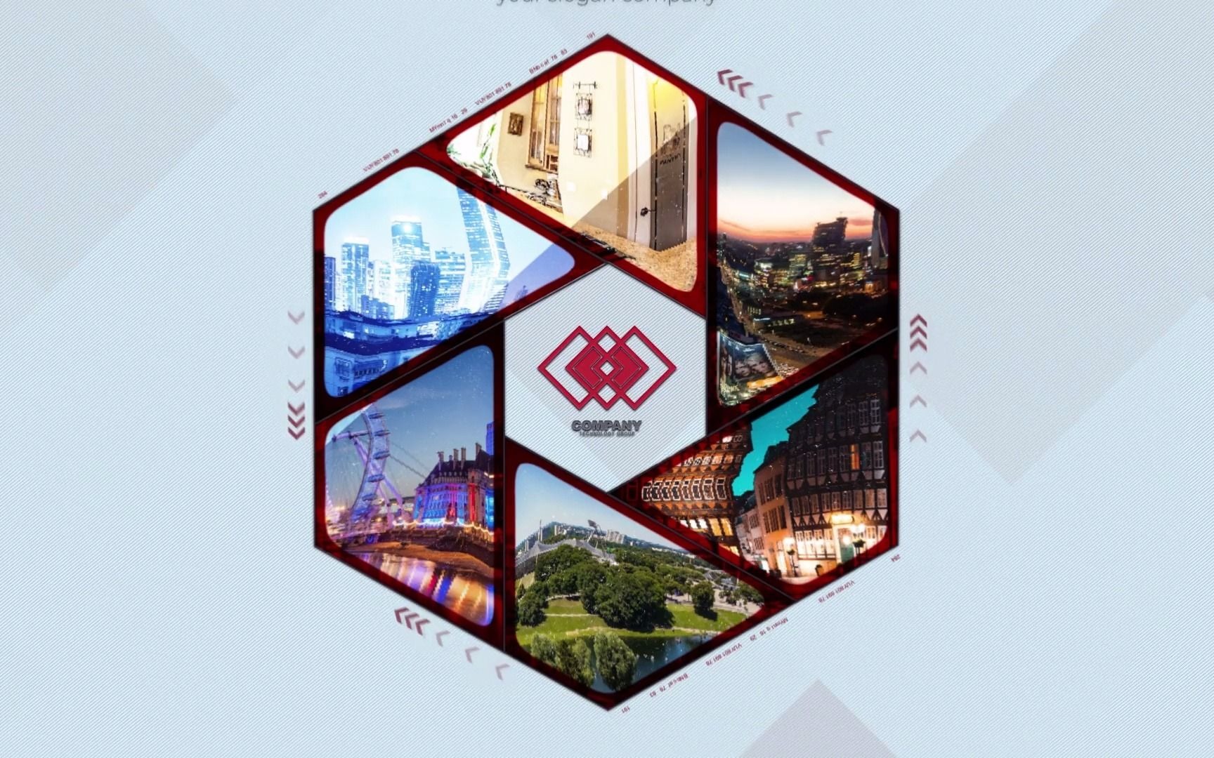图片组合成logo效果ae模板
