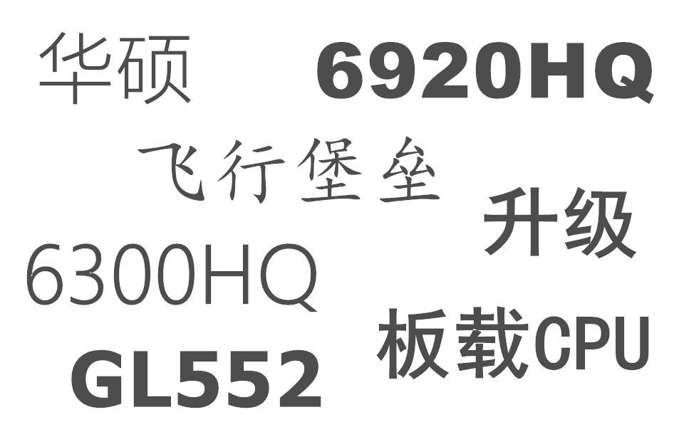 【笔记本电脑intel板载CPU处理器升级】华硕飞行堡垒华硕RoG GL552...