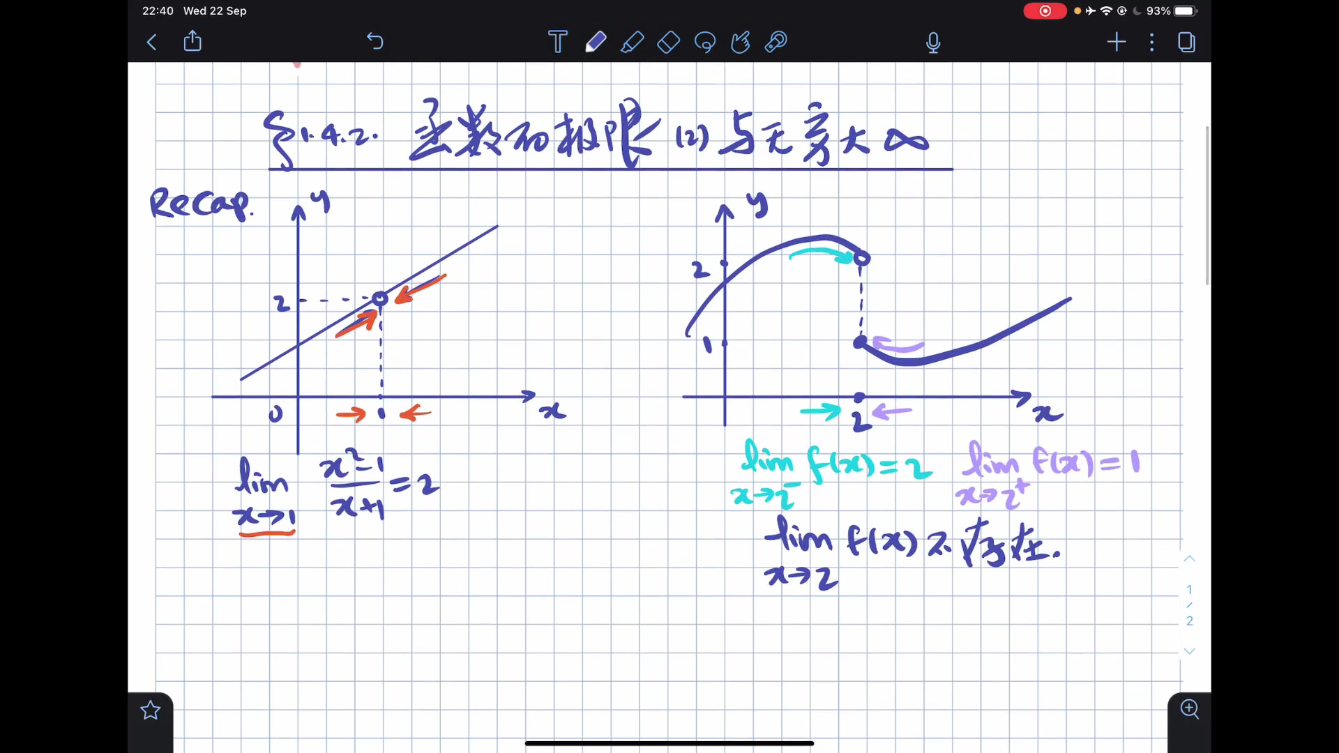 【五分钟学高数】【给文科女友讲高等数学】§1.4.2. 函数的极限(2) - ...