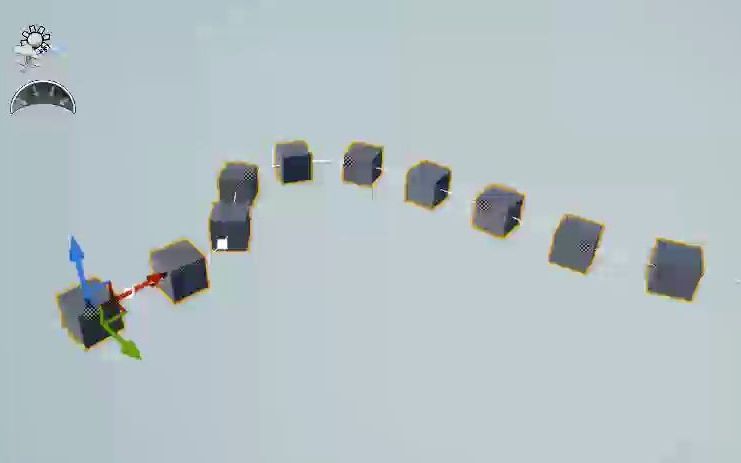 【UE4】沿样条线排布模型