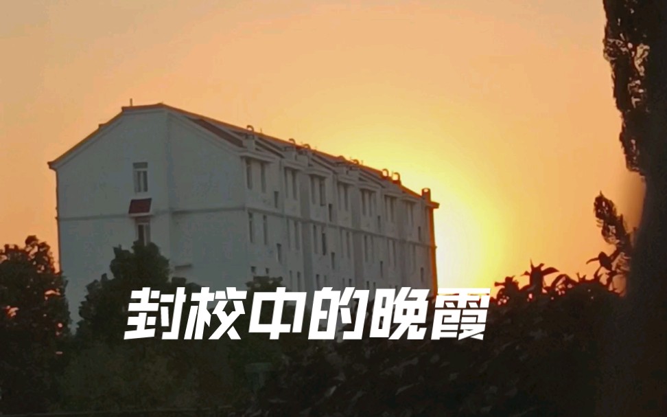 [安徽文达信息工程学院]封校的日子里只能隔着栏杆看夕阳了~