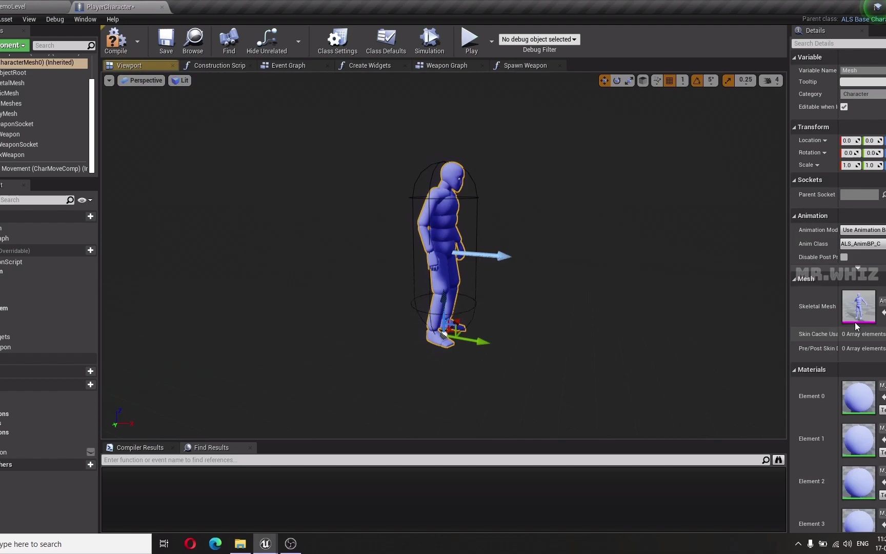 #002 给角色添加来复枪-使用UE4 ALS运动系统创建第三人称射击游戏