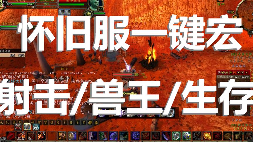 怀旧服最强射击生存猎人一键宏 拥有魔兽世界顶级PVE思维的一键宏