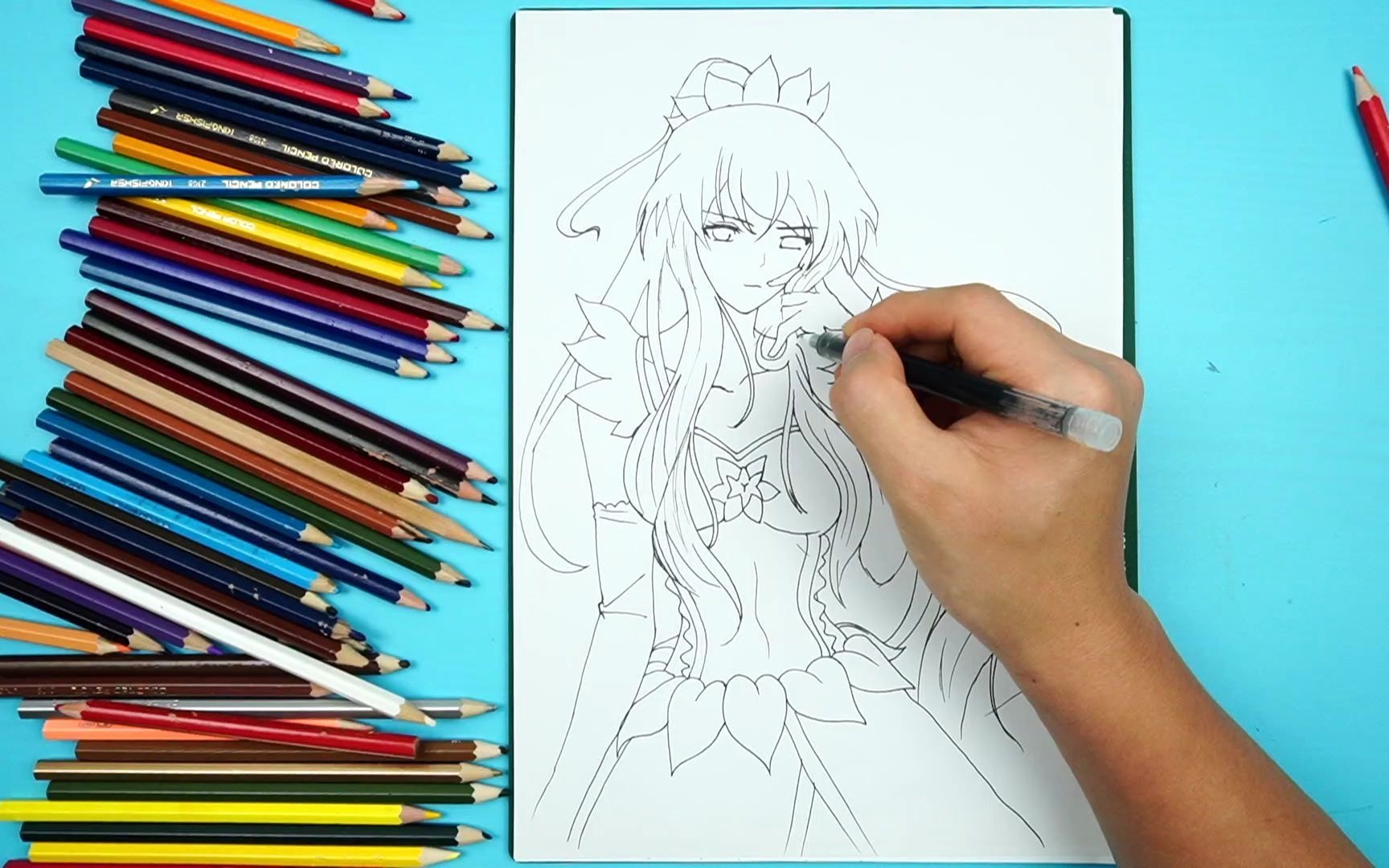 临摹精灵梦叶罗丽,陈思思简笔画